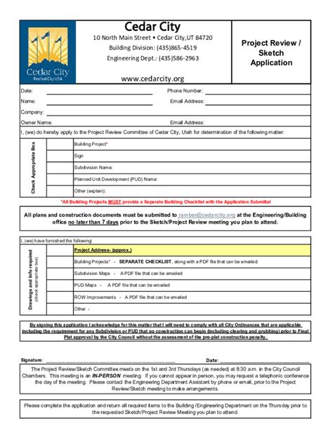 Fillable Online Project Review Sketch Application Fax Email Print Pdffiller