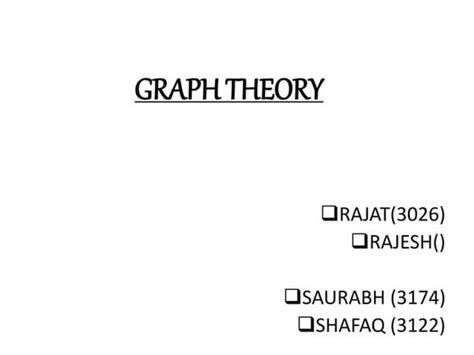 Graphtheory Ppt