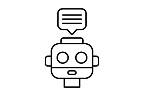 챗봇 라인 아이콘 웹 사이트 기호 인공 지능 앱 또는 웹용 검은색 기호 공학에 대한 스톡 벡터 아트 및 기타 이미지 공학 과학 날씬한 Istock