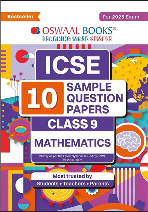 Oswaal Icse 10 Sample Question Papers Class 9 Mathematics For 2025 Exam For 2024 Exam