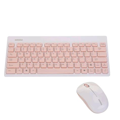 Jual 024 MINISO Set Mouse Dan Keyboard Nirkabel Fashion Mini Multimedia Wireless USB Shopee