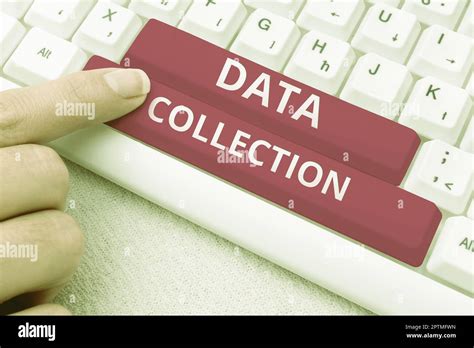 Hand Writing Sign Data Collection Business Idea Gathering And Measuring Information On Targeted