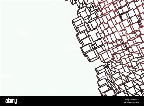 Modern Geometrical Square Rectangle Background Pattern Abstract 3d Perspective View Vector