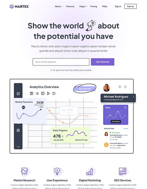Martex Tailwind Css Software Saas And Startup Template