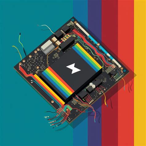 Premium Ai Image An Illustration Of A Circuit Board On A Colorful Background