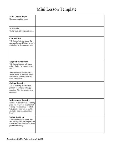 20 Workshop Lesson Plan Template Simple Template Design