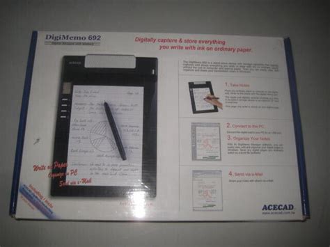 Acecad Digimemo 692 Digital Writing Pad Computer Input Device 32mb
