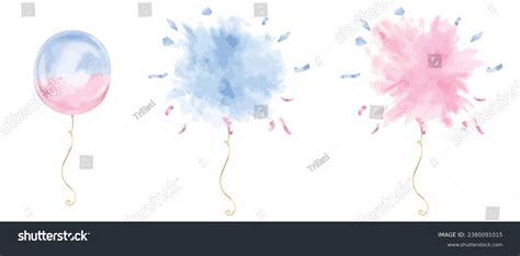 Balloons Gender Reveal Party Vector Illustration Stock Vector Royalty Free