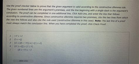 Solved Use The Proof Checker Below To Prove That The Given Chegg