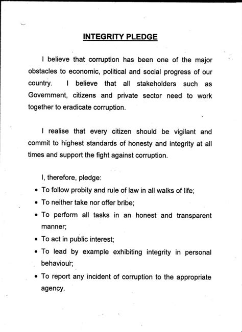 Integrity Pledge Delhi World Public School