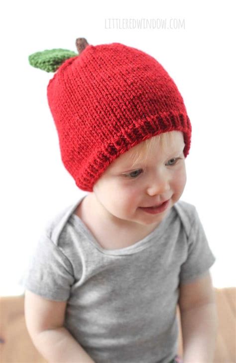 Apple Hat Knitting Pattern Little Red Window