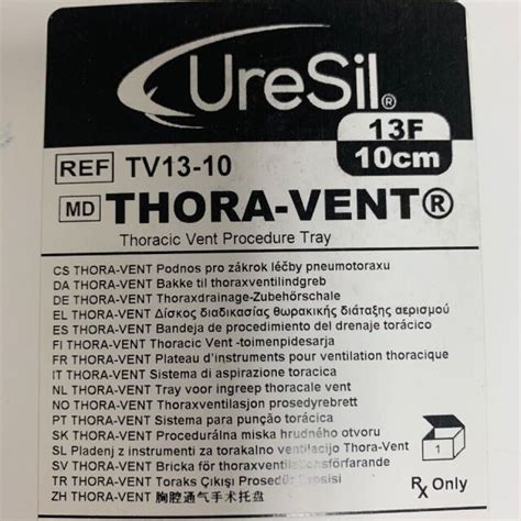 New Uresil Tv13 10 Thora Vent® Thoracic Vent Procedure Tray Exp 2026