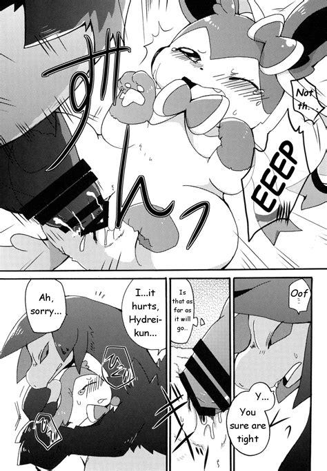 Rule 34 Azuma Minatsu Blush Censored Comic Doujinshi Eeveelution Female Hug Hydreigon Kemono