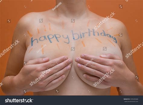 Sexy Happy Birthday Written On Naked Stockfoto Shutterstock