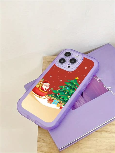 Графичен Калъф За Телефон Честит Дядо Коледа С Ремък От Temu Germany