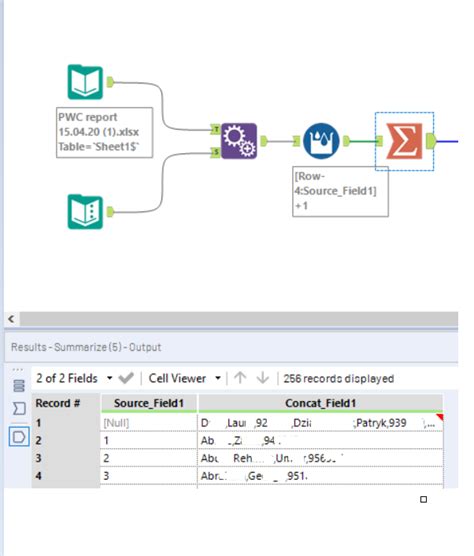 Solved Merge Rows Data Into 1 Names Alteryx Community