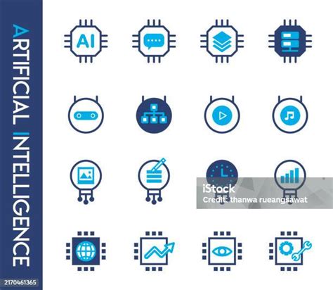 Ai Generation Artificial Intelligence Icon Set Stock Illustration - Download Image Now ...