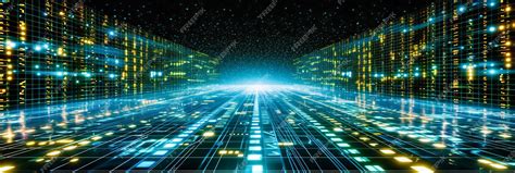 Hightech Urban Matrix Futuristic Network And Digital Technology Concept