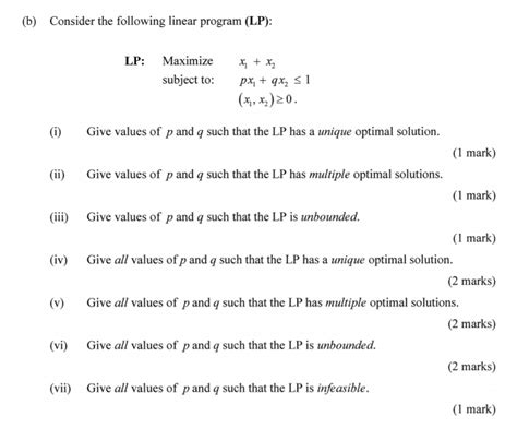 b consider the following linear program lp lp