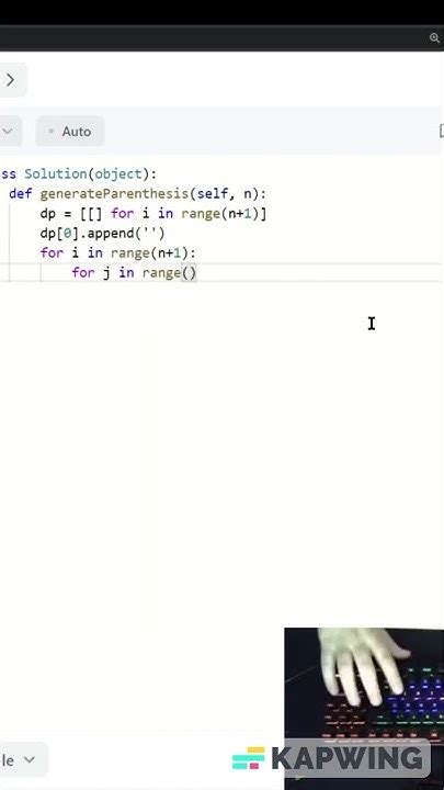 Leetcode 22 Generate Parantheses Python Leetcode Python Shorts