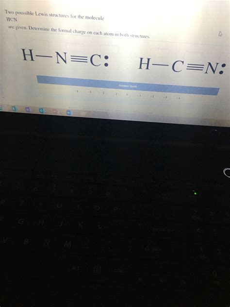 Answered Two Posssible Lewis Structures For The Molecule Нcn 47 Are Given Determine The Formal