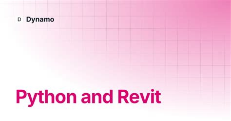 python and revit dynamo