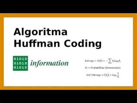 Algoritma Huffman Coding Teori Informasi YouTube