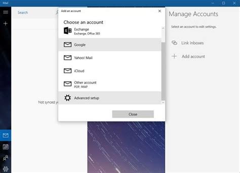 Mailbox Setup Windows Mail