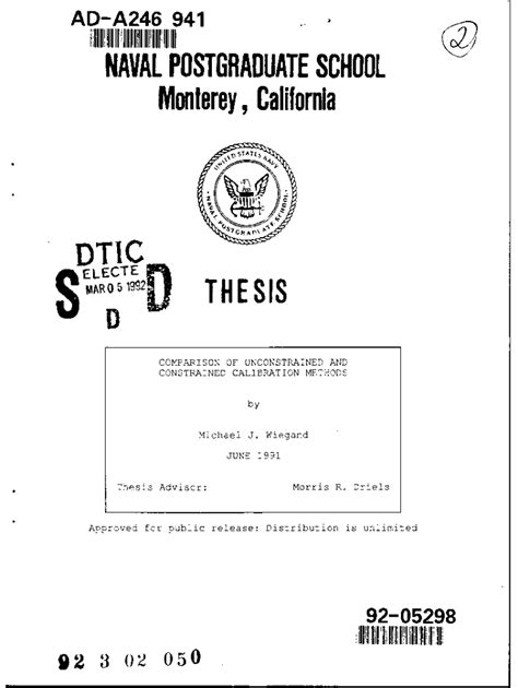Fillable Online Comparison Of Unconstrained And Constrained Calibration