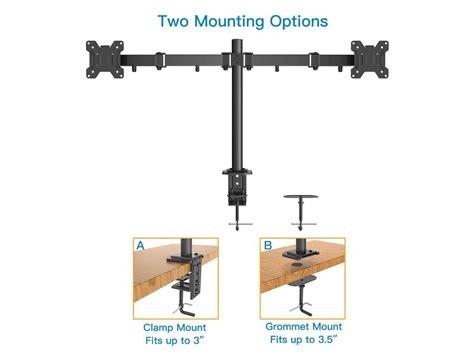Huanuo Dual Monitor Stand Supporting Two Up To Monitors