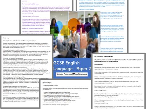 GCSE English Language - Paper 2 (Sample Paper and Model Response) | Teaching Resources