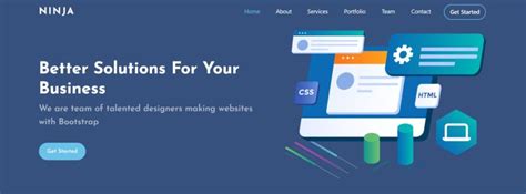 Created Ninja Website With Html Css Bootstrap Behlim Shaeem Posted