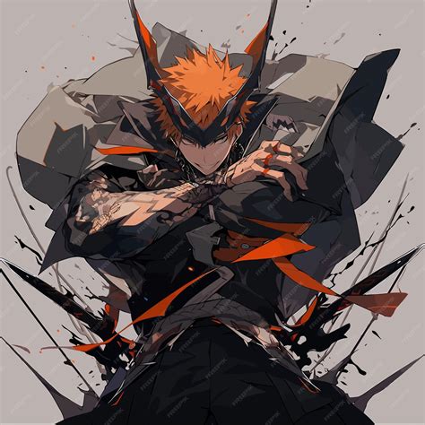 Premium Ai Image Vector Illustration Of Bleach Manga Character
