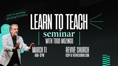 Learn To Teach Seminar With Todd Mozingo Revive Church Stuart 11