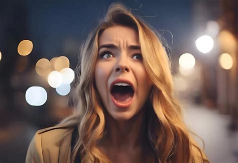 Reacci N Chocante Emocionada La Chica Reacciona Con Sorpresa Con La Boca Abierta Foto Premium