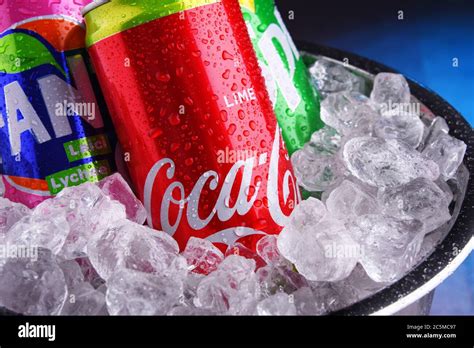 Poznan Pol May 15 2020 Cans Of Coke Fanta And Sprite The Flagship Brands Of Coca Cola