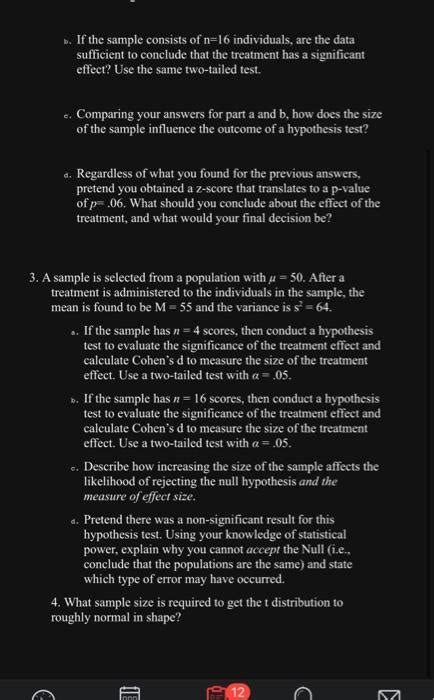 solved 1 when would you use a t test instead of a z test