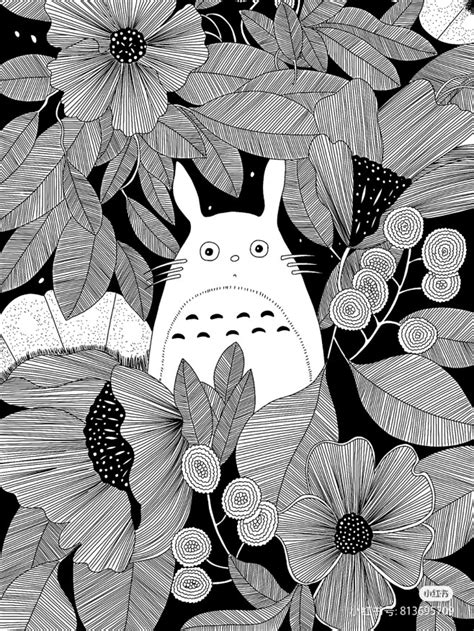 黑白线稿，线描