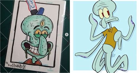 Spongebob Squarepants 10 Awesome Fan Art Pieces Of Squidward