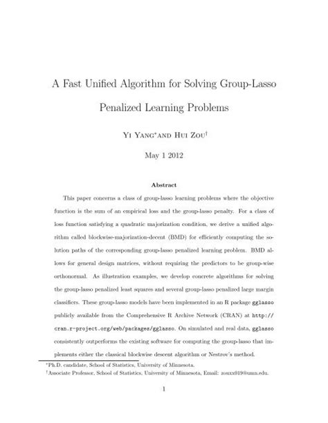 a fast unified algorithm for solving group lasso penalized