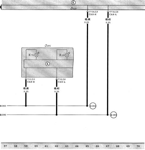 图3 3 17 Bcm车身控制器、组合仪表中带显示单元的控制单元、安全带报警系统指示灯、安全气囊指示灯 国产汽车电路 图片