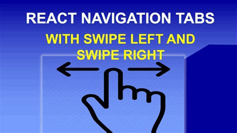 React Navigation Swipe Gesture YouTube