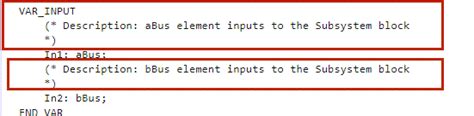 Add Subsystem Port And Bus Descriptions In Generated Code MATLAB Simulink