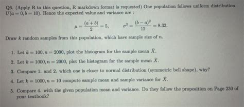 solved q6 apply r to this question r markdown format is