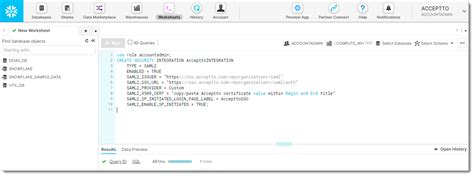 Snowflake Saml Integration