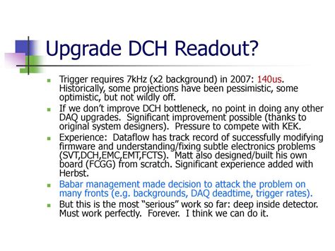 Dch Electronics Upgrade Overview And Status Ppt Download