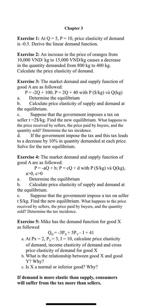 Solved Chapter Exercise At Q P Price Elasticity Chegg