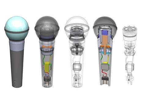 Dynamic Microphone Technical Illustration Behance