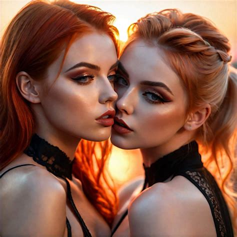Redhead Blonde Sunset Kiss By Longuylander On Deviantart