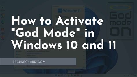 How To Activate God Mode In Windows 10 And 11 TechRechard